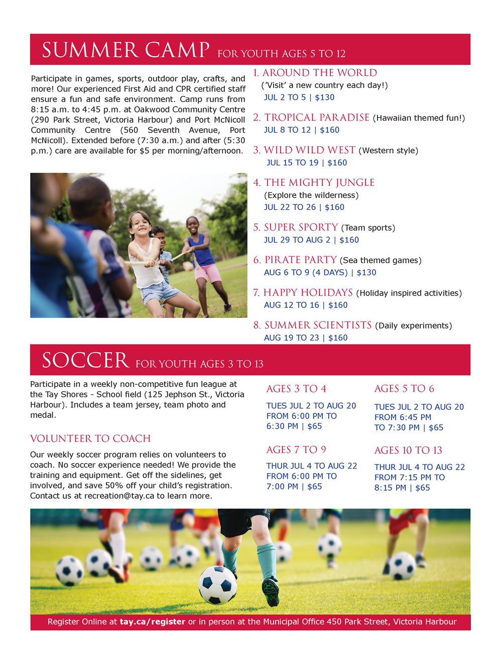 Sports and Recreation Programs - Tay Township