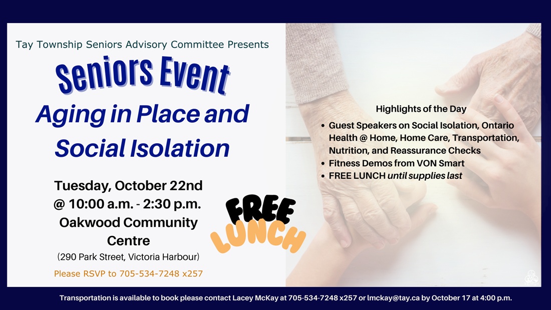 Seniors Event - Aging in Place and Social Isolation - Tay Township