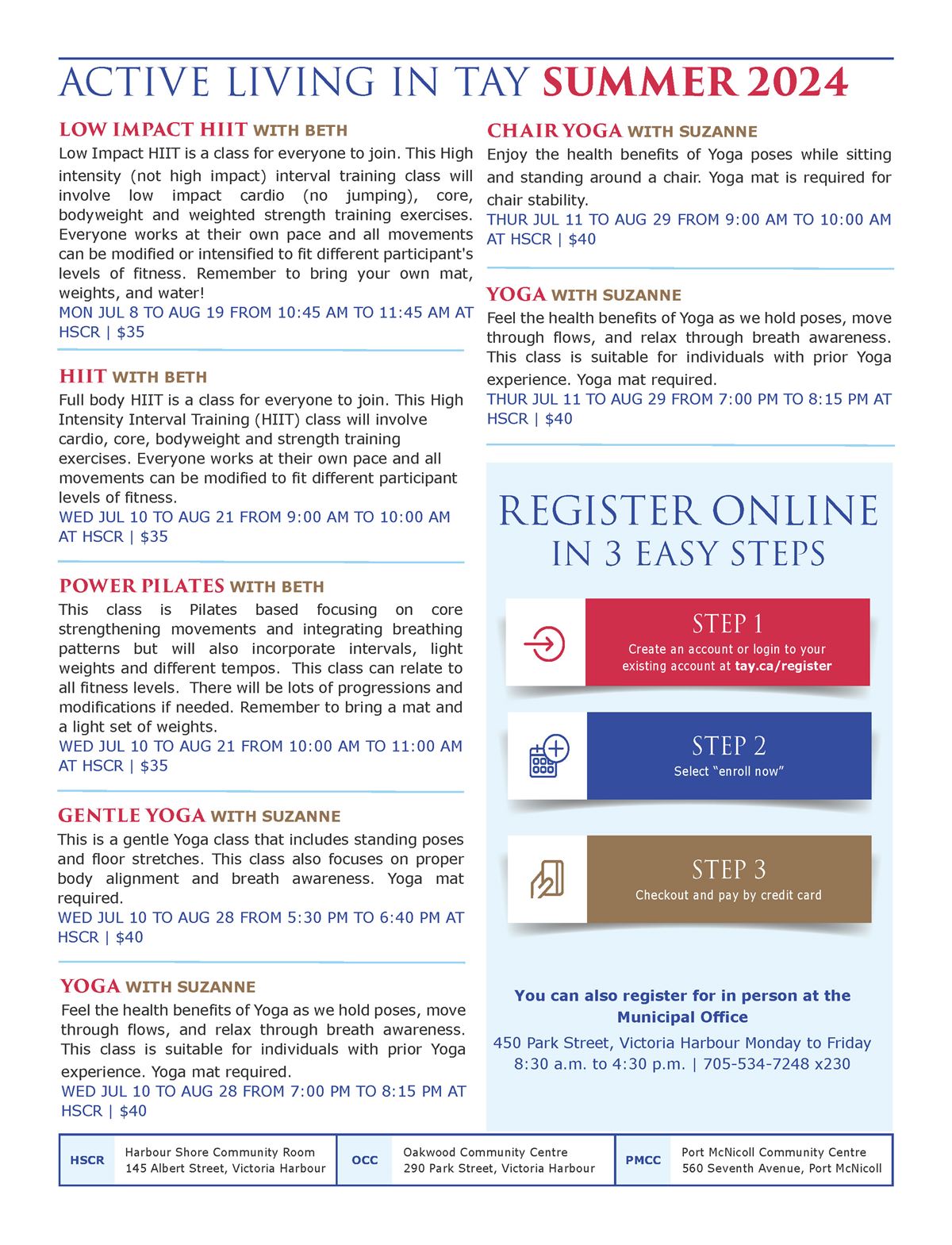 Sports and Recreation Programs - Tay Township