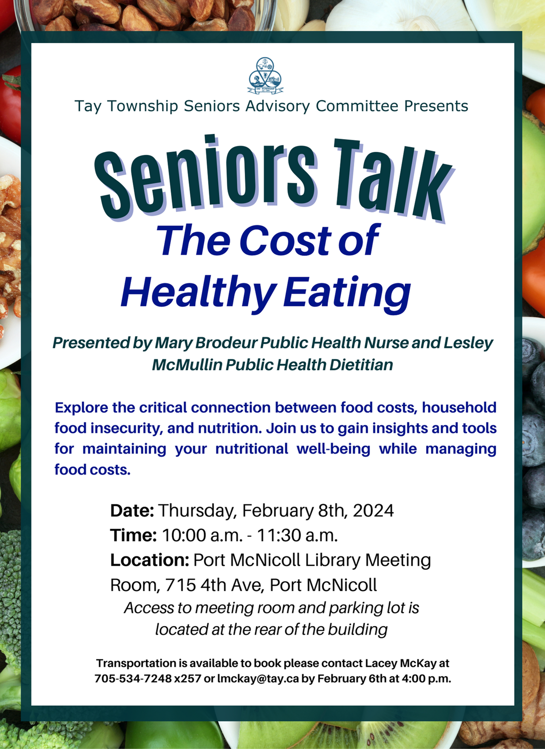 Seniors Talk: The Cost of Healthy Eating - Thursday, February 8, 2024 ...